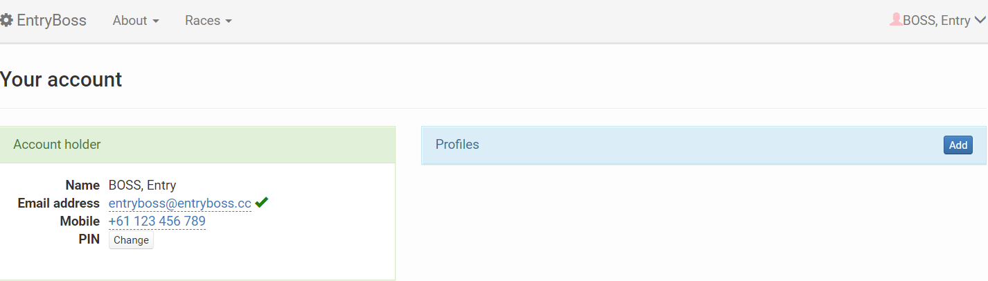 How to create a profile