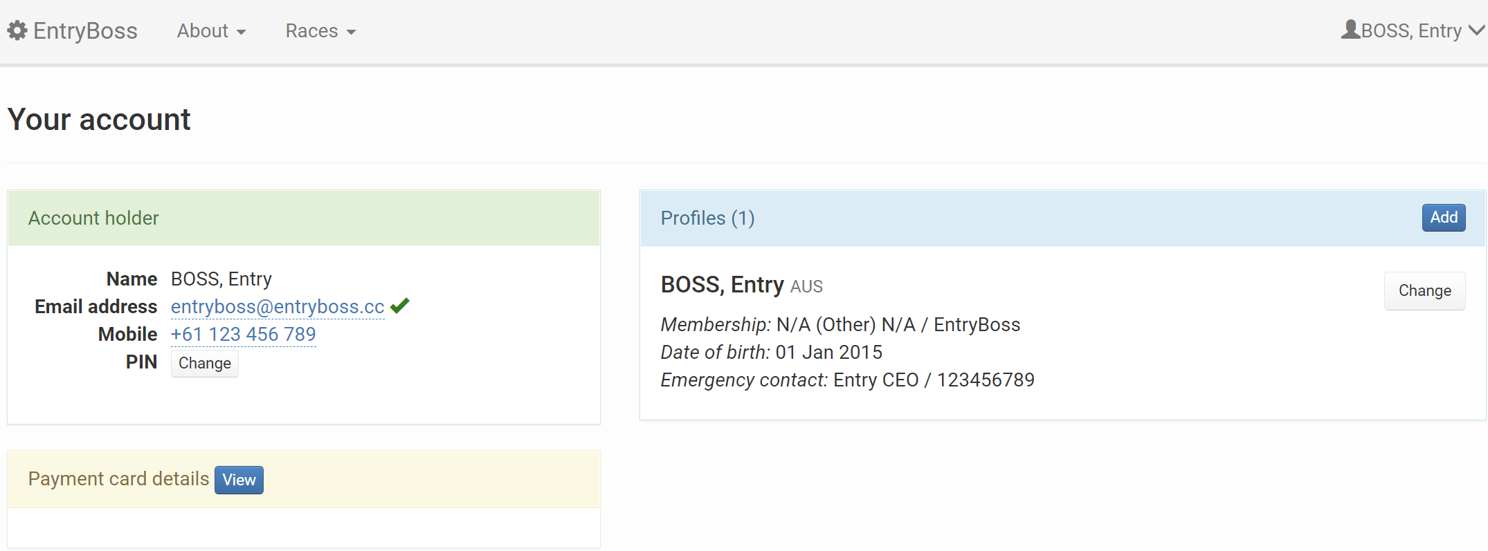 How to create a profile