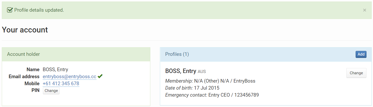 How to edit data on a profile