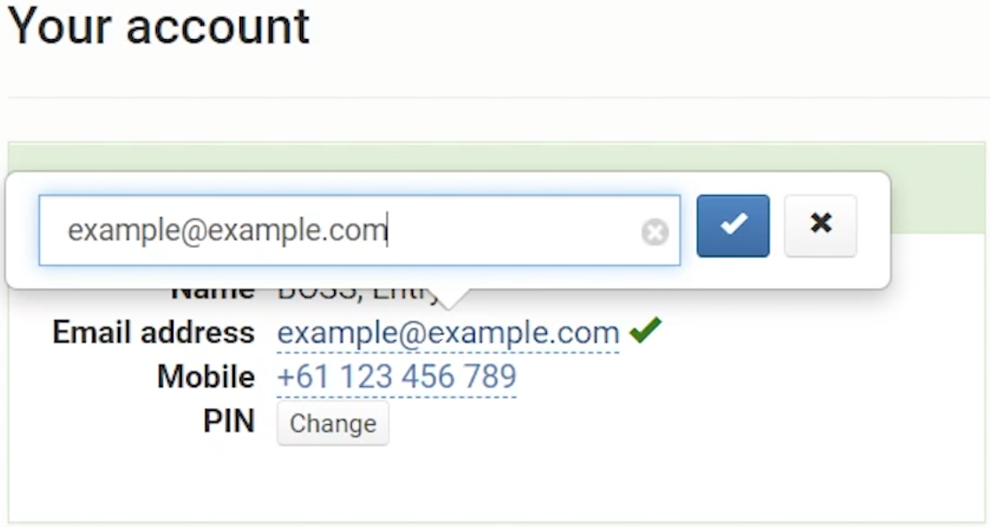 How to change the email of an account