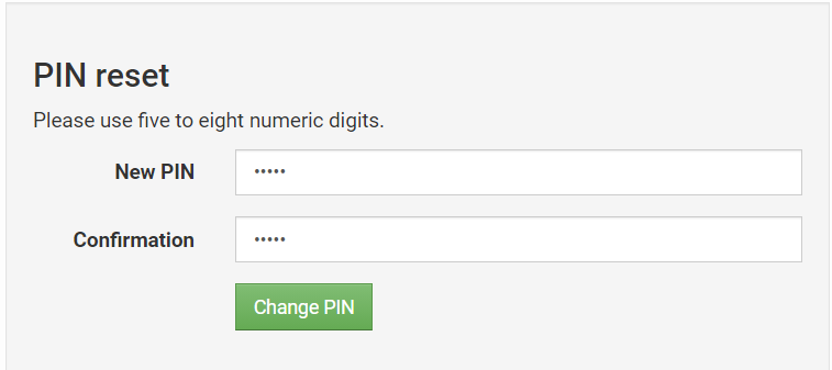How to send PIN reset email